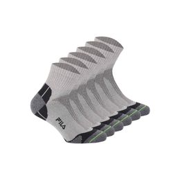 Fila Herren Kurzsocken "Socken Fila QUARTER UNISEX SOCKS MULTISPORT 3P 6er Pack", Gr. 43, grau, Obermaterial: 87% Polyester PES. 10% Baumwolle CO. 3%