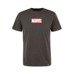 Recovered Herren T-Shirt "Marvel Classic Logo Black", grau, Gr. XXL, bedruckt, 100% Baumwolle, Shirts, im zeitlosen Design