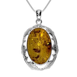 OSTSEE-SCHMUCK Damen Kette mit Anh&auml;nger "OSTSEE-SCHMUCK Kette mit Anh&auml;nger Fischland 41x25 mm", 50cm, Silber 925 (Sterlingsilber), L: 45, silber,