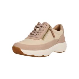 Clarks Damen Sneaker "Tivoli", Gr. 39, beige, Leder, Schuhe, im leichten Design mit praktischem Reißverschluss
