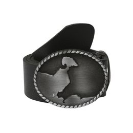 Damen Koppelg&uuml;rtel, schwarz, Gr. 105, RETTUNGSRING G&Uuml;RTEL, unifarben, Leder, G&uuml;rtel