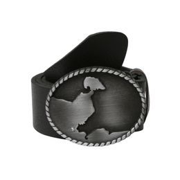 Damen Koppelg&uuml;rtel, schwarz, Gr. 85, RETTUNGSRING G&Uuml;RTEL, unifarben, Leder, G&uuml;rtel