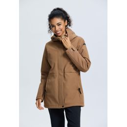 Icepeak Damen Outdoorjacke "Icepeak Softshell jacke Aplington", braun, Gr. 38, 95% Polyester, 5% Elasthan, Jacken