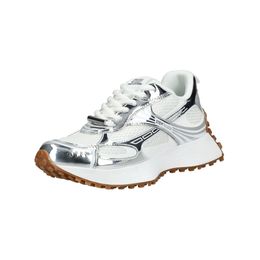 Steve Madden Damen Sneaker "Steve Madden Sneaker Lederimitat/Textil", Gr. 37, silber, Lederimitat, Textil, Schuhe