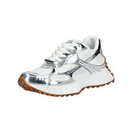Steve Madden Damen Sneaker "Steve Madden Sneaker Lederimitat/Textil", Gr. 38, silber, Lederimitat, Textil, Schuhe