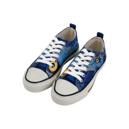 DOGO Damen Ballerina "Liria Low-Top Sneaker Feathers Of The Owl Damen Sneaker", Gr. 39, bunt, Textil, Schuhe, Handgefertigt