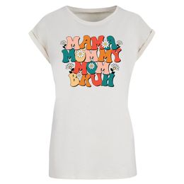 F4NT4STIC Damen T-Shirt "Mothers Day Floral Accent Mom", wei&szlig;, Gr. 4XL, Obermaterial: 100% Baumwolle, Shirts, Premium Qualit&auml;t
