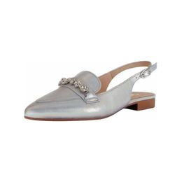 Gabor Damen Pumps "Gabor Ballerinas Leder", Gr. 37,5, silber, Leder, Schuhe