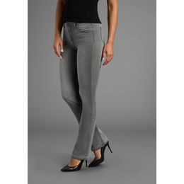 Arizona Damen Bootcut-Jeans "Ultra-Stretch", grau, Basic, Gr. 19, Denim/Jeans, Obermaterial: 74% Baumwolle, 24% Polyester, 2% Elasthan, Jeans,