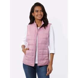 Casual Looks Damen Steppweste, rosa, Gr. 36, unifarben, 100% Polyester, Wattierung:100% Polyester, Westen