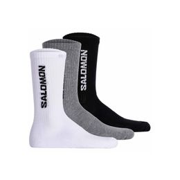 Salomon Herren Kurzsocken "Socken EVERYDAY CREW 3P 3er Pack", Gr. 39, bunt, Obermaterial: 70% Baumwolle CO. 27% Polyamid PA. 3% Elasthan EL., Socken