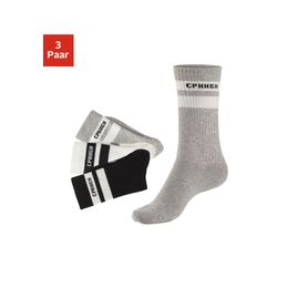 Damen Tennissocken, Copenhagen Studios, Gr. 35, wei&szlig;, Baumwollmischung, unifarben, Socken, mit Streifendesign und Vollfrottee