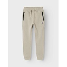 name it M&auml;dchen Jogginghose "NKMVIMO f&uuml;r Jungen mit B&uuml;ndchen und Stretchkomfort", beige, Gr. 122, unifarben, Sweatware, Obermaterial: 60% Baumwolle,