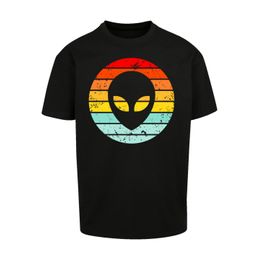 F4NT4STIC Herren T-Shirt "Alien Retro Sonnenuntergang", schwarz, Gr. S, Obermaterial: 100% Baumwolle, Shirts, Premium Qualit&auml;t
