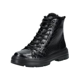 Paul Green Damen Schnürstiefelette "Paul Green Stiefelette Glattleder", Gr. 40, schwarz, Glattleder, Schuhe