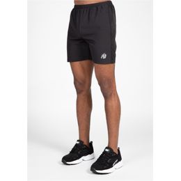 GORILLA WEAR Herren Shorts, schwarz, Gr. XL, unifarben, 92% Polyester, 8% Elasthan, Hosen, mit recycelten Materialien