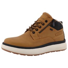Tom Tailor Herren Winterboots, Gr. 43, braun, Lederimitat, kontrastfarbene Details, Schuhe, mit wasserabweisender Funktion