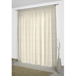 Vorhang WIRTH, B:132cm H:245cm, gold, Jacquard, Baumwolle, Polyester, Wohnzimmer, Gardinen, "Gospic"