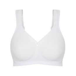 SuSa Damen B&uuml;gelloser BH "BH ohne B&uuml;gel Capri", Gr. 90, wei&szlig;, Stoff, Obermaterial: 75% Polyamid PA. 19% Elasthan EL. 6% Baumwolle CO., BHs