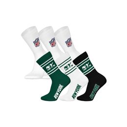 NFL Herren Kurzsocken "Socken NFL 6Pack Crew Socks 6er Pack", Gr. 39new york jets, weiß, Obermaterial: 58% Baumwolle CO. 39% Polyester PES. 3%