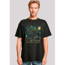F4NT4STIC Herren T-Shirt "US National Parks Joshua Tree Oil On Canvas Style", schwarz, Gr. XS, Obermaterial: 100% Baumwolle, Shirts, Premium Qualit&auml;t