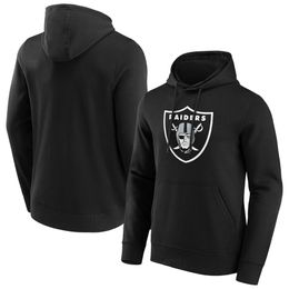 Fanatics Damen Kapuzenpullover "Fanatics Hoodie Las Vegas Raiders Primary Logo Graphic", schwarz, Gr. S, 80% Baumwolle, 20% Polyester, Pullover