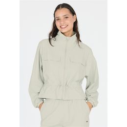 ENDURANCE ATHLECIA ATHLECIA Damen Laufjacke "Hero V2", beige, Gr. 36, unifarben, 92% Polyamid, 8% Elasthan, Jacken, mit verstellbarer Taille