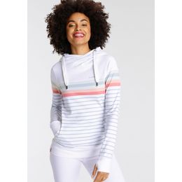 Kangaroos Damen Kapuzensweatshirt, blau, Gr. 52, kontrastfarbene Details, Interlock, Obermaterial: 100% Baumwolle. Kapuzenfutter: 100% Baumwolle,