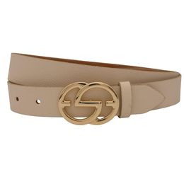 AnnaMatoni Damen Lederg&uuml;rtel "AnnaMatoni Lederg&uuml;rtel Ena Lederg&uuml;rtel Ena", beige, Gr. 90, 100% Leder, G&uuml;rtel