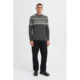 !Solid SOLID Herren Strickfleece-Pullover "Strickpullover SDEllis", grau, Gr. L, Obermaterial: 100% Polyacryl PAN., Pullover