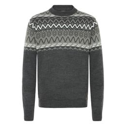 !Solid SOLID Herren Strickfleece-Pullover "Strickpullover SDEllis", grau, Gr. XXXL, Obermaterial: 100% Polyacryl PAN., Pullover
