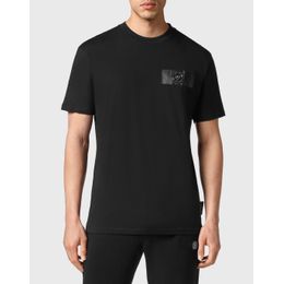 Plein Sport Herren T-Shirt "Rundhals-T-Shirt", schwarz-wei&szlig;, Gr. XXL, Obermaterial: 100% Baumwolle, Shirts