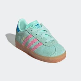 Kinder Sneaker "GAZELLE COMFORT CLOSURE ELASTIC LACES KIDS", adidas originals, Gr. 24, transparent, Leder, Schuhe, für Kinder