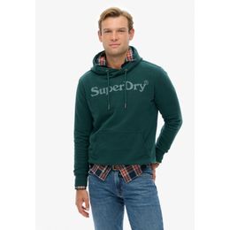 Superdry Herren Kapuzensweatshirt "NY VENUE HOOD", gr&uuml;n, Gr. XL, bedruckt, angeraute Sweatware, Obermaterial: 80% Baumwolle, 20% Polyester,