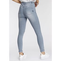 Arizona Damen Skinny-fit-Jeans "Ultra Soft", blau, Basic, Gr. 40, Denim/Jeans, Obermaterial: 61% Baumwolle, 25% Polyester, 11% Viskose, 3% Elasthan,