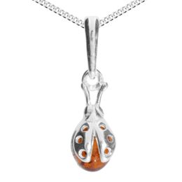 OSTSEE-SCHMUCK Damen Kette mit Anh&auml;nger "OSTSEE-SCHMUCK Kette mit Anh&auml;nger Marienk&auml;fer", 45cm, Silber 925 (Sterlingsilber), L: 40, silber, Silber 925