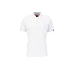 Herren Poloshirt "X-Fit Polo", weiß, Gr. S, Alpha Industries, Obermaterial: 95% Baumwolle, 5% Elastan, Shirts