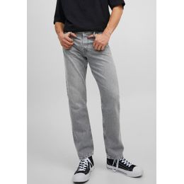 Jack & Jones JACK & JONES Herren Loose-fit-Jeans "JJICHRIS JJORIGINAL SBD 921 SN", grau, Gr. 34, Abriebeffekte, Denim/Jeans, Obermaterial: 100% Baumwolle, Jeans,