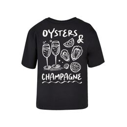 F4NT4STIC Damen T-Shirt "Oysters And Champagne Summer", schwarz, Gr. XL, Obermaterial: 100% Baumwolle, Shirts, Premium Qualit&auml;t