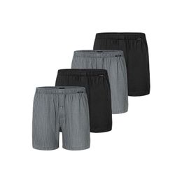 Schiesser Herren Boxershorts "Boxershort 4er Pack", Gr. XXL, schwarz, Obermaterial: 100% Baumwolle CO., Unterhosen