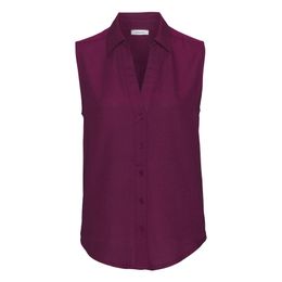 Lascana Damen Blusentop, lila, Gr. 34, unifarben, Web, Obermaterial: 58% Viskose, 28% Baumwolle, 14% Leinen, Blusen, aus softer Webware mit