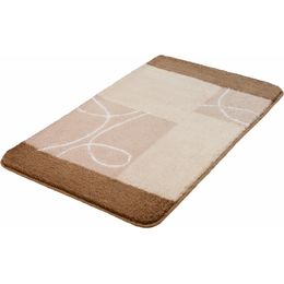 Badematte Meusch, H:20mm, grau, Kunstfaser, Badematten, "Curly, Badvorleger, Badezimmer Teppich", Badteppich, modernes Design, waschbar