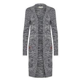 oxmo Damen Strickjacke "Strickjacke OXPhiletta", blau, Gr. S, Obermaterial: 100% Baumwolle CO., Strickjacken