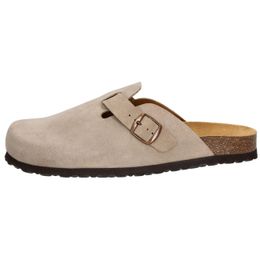 Lico Herren Hausschuh "Clog Pedro", Gr. 36, grau, Leder, Schuhe