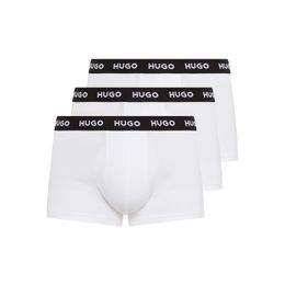 HUGO UNDERWEAR Herren Trunk "TRUNK TRIPLET PACK", Gr. S, weiß, Jersey, Obermaterial: 95% Baumwolle, 5% Elasthan, Unterhosen