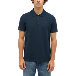 Mustang Herren Kurzarmshirt "Herren Style Palco", blau, Gr. M, Piqu&eacute;, 100% Baumwolle, Shirts