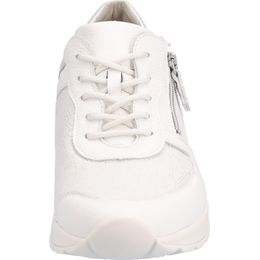 Waldl&auml;ufer WALDL&Auml;UFER Damen Keilsneaker "H-CLARA", Gr. 6,5, wei&szlig;, Glattleder, Nubukleder, Textil, unifarben mit Farbeinsatz, Schuhe, Schn&uuml;rer, Halbschuh,