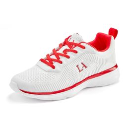 Lascana Damen Sneaker "Turnschuhe", Gr. 35, rot, Obermaterial: 60% Textilmaterial, 40% Lederimitat. Decksohle: 100% Textilmaterial. Futter: 100%