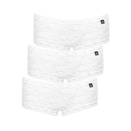 like it! LIKE IT Damen Panty "3er Pack Damen Panty Lisa", Gr. L, wei&szlig;, Spitze, Obermaterial: 100% Polyamid PA., Unterhosen