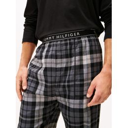 Herren Pyjamahose, Tommy Hilfiger Underwear, Gr. XXLschwarz tartan, Flanell, Obermaterial: 55% Baumwolle, 45% Viskose, kariert, Hosen, aus Flanell,